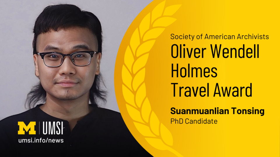 Suanmuanlian Tonsing earns Oliver Wendell Holmes Travel Award from the Society of American ...